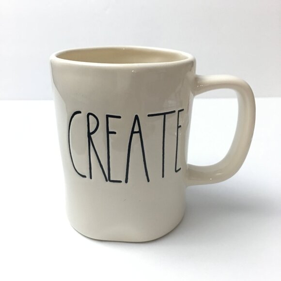 Rae Dunn | Dining | Rae Dunn Create Coffee Tea Mug Cup White | Poshmark